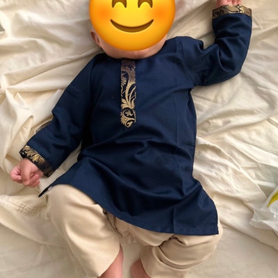 Joon Embroidery Green Koti Baby Boy Kurta Pajama / Shalwar Kameez ...
