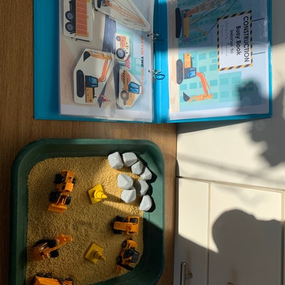 Construction Vehicles Sorting & Matching Printable Busy Book. Truck ...