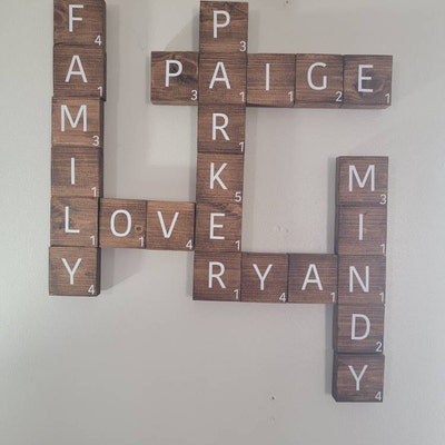 Multi Color Scrabble Tiles Oversized Scrabble Tiles Blocks - Etsy