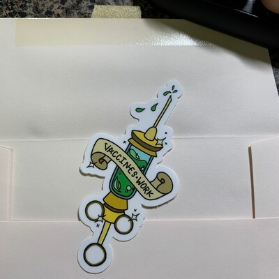 Vaccines Work Colorful Public Health Waterproof Sticker - Etsy