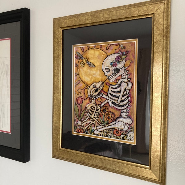 Limited Edition Fine Giclee Print - Soul Mates Skeleton Dog Memorial by ...