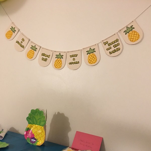 Be a Pineapple Pineapple Banner Pineapple Decor Luau Party Party ...