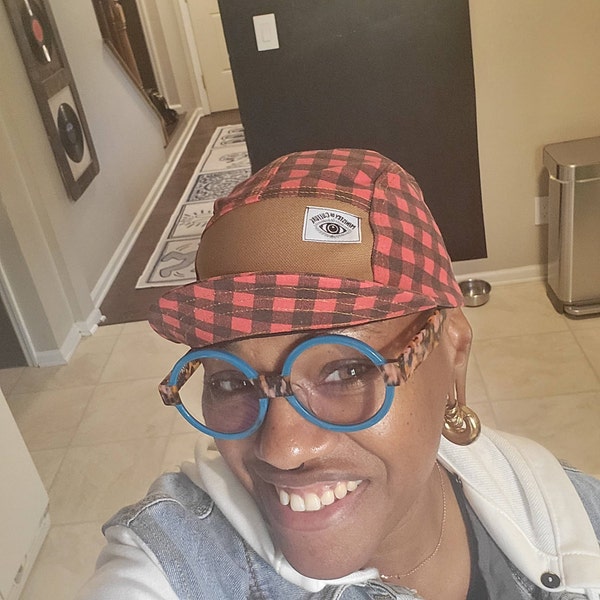 Handmade 6 Panel Hat, Triangle Front Baseball Cap, Waxed Canvas Camp ...