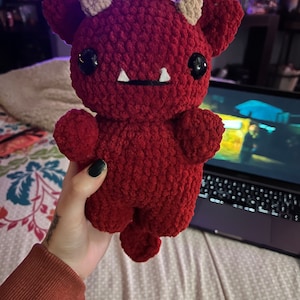 Crochet Pattern Chubby Devil Monster // Demon Crochet Pattern // Cute ...