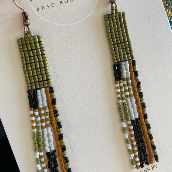 Mini Seed Bead Dangle Earrings - Etsy