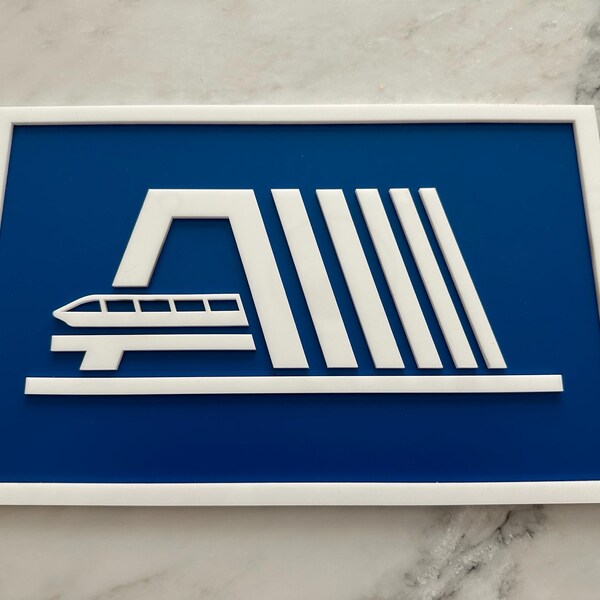 Disney Monorail Sign Plaque Home Decor Choose Your Color and Direction ...