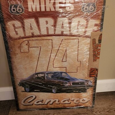 Vintage Tin Metal Sign for Garage. Free Personalization YOUR Car ...