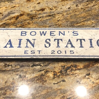 Custom Railway Station Wood Sign Hand Made Wooden Antique - Etsy