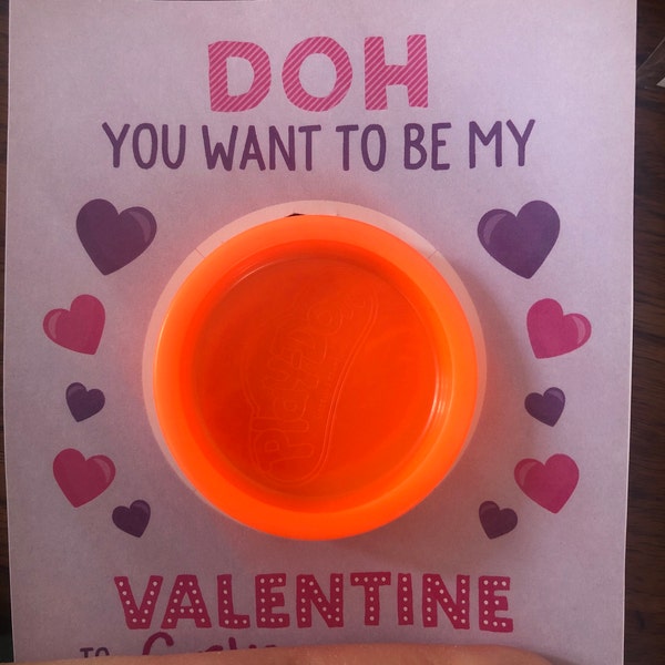 Printable Play Doh Valentines Day Cards for Kids | Non-candy Classroom ...
