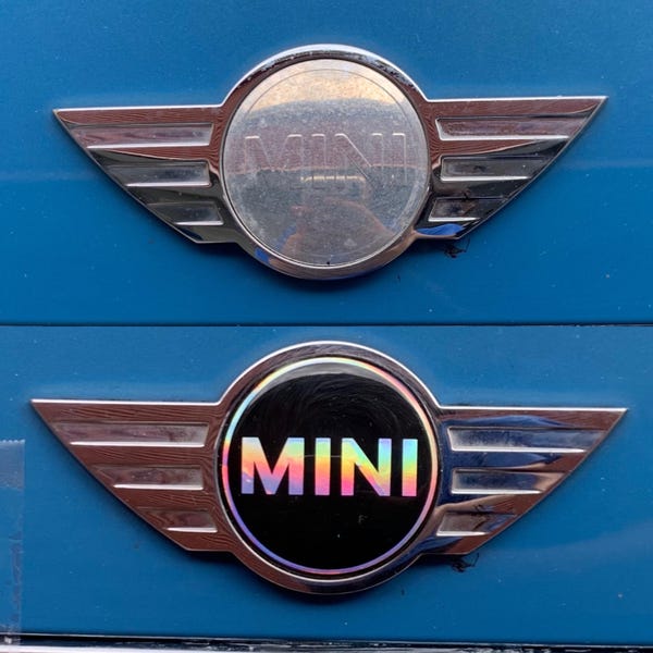 Custom Steering Wheel Gel Overlay Emblem Badge Sticker - Fits All MINI ...