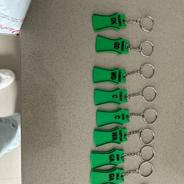Personalised Jersey Key Ring - 3D Printed - Etsy