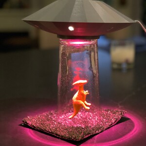 Ufo Alien Abduction Desk Lamp Sci Fi Silver Spaceship Outerspace Space ...