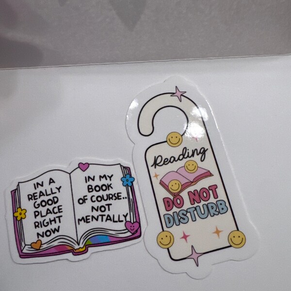 Do Not Disturb Reading Sticker, Bookish Sticker, Booktrovert Sticker ...