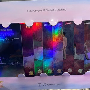 BTS Photocards Pastel Watercolor Clear Cards - Etsy