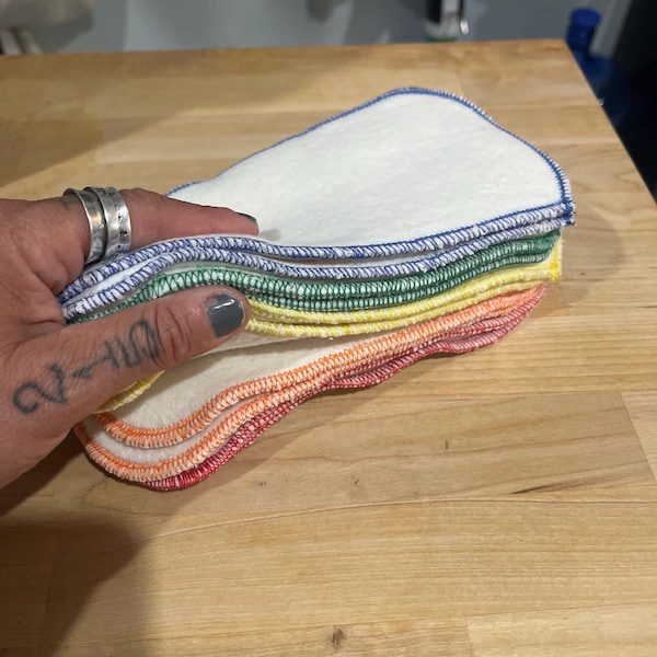 Mamabear Reusable Cloth Mini Wipes unpaper Set Baker's Dozen Solids 4x4 ...