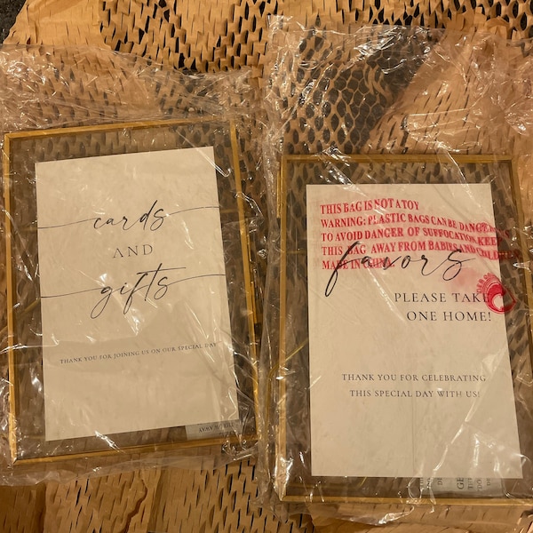 TANYA | Cards & Gifts Sign for Wedding, Wedding Sign With Floating Gold ...