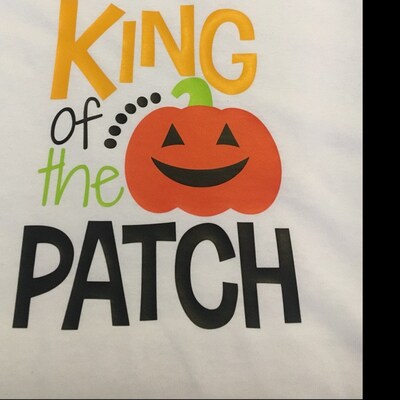 King of the Patch With Pumpkin Halloween SVG DXF Eps and Png - Etsy