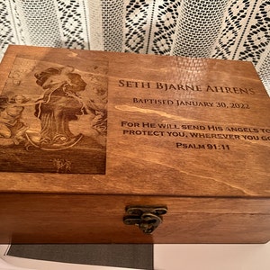 Custom Quote Wooden Box Memory Box Engraved Bible Verse Box - Etsy