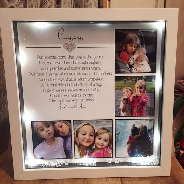 Cousins Personalised Photo Frame | Cousins Christmas Gift | Cousin ...