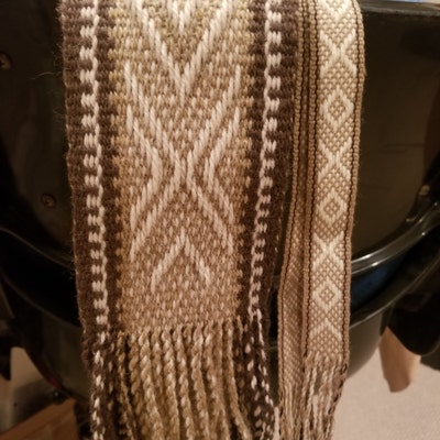 Sash, Handwoven Wool, Strap for Historic Costume, Medieval or Fur Trade ...