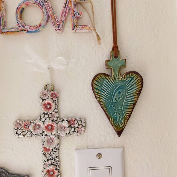 SOUL SISTER New Color Caribbean Blue... Handmade Ceramic Ornament by ...