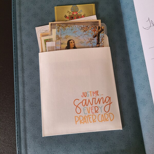 Prayer Card Pocket | Prayer Card Holder | Adhesive Back Card Pocket - Etsy