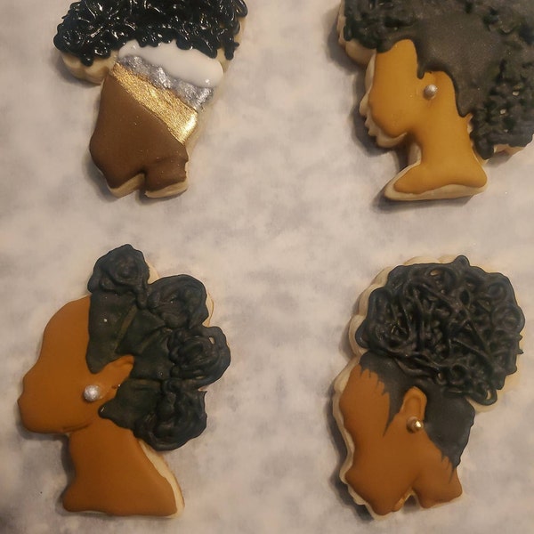 Natural Afro Hair Cookie Cutter |afro Hairstyle| Curly Afro| Black Afro ...