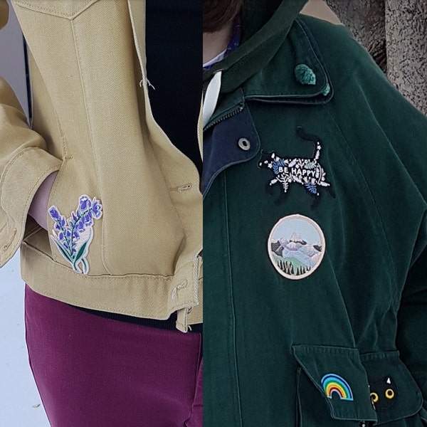 Any 2 Nature Embroidered Patches | Patch Deal | Nature Inspired ...