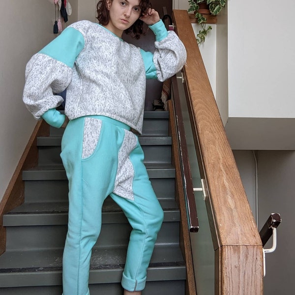 Women Drop Crotch Pants Sewing Pattern, Women Jogger Pants, Loungewear ...