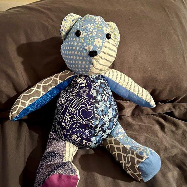 Memory Bear Pattern Simplicity A2115 Pattern Plush Sewing Pattern Memorial Bear Teddy Bear ...