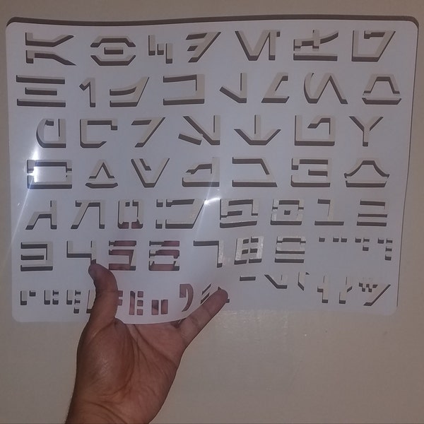 Aurebesh Stencil Template, Star Wars Inspired, Galactic Basic, Mylar 1 ...