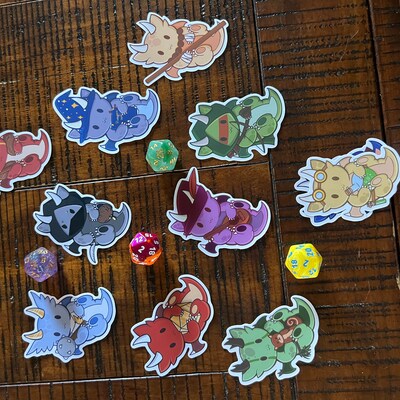 Dnd Class Dragons Handmade Stickers 2.17 X 2.7 Sizing May Vary - Etsy