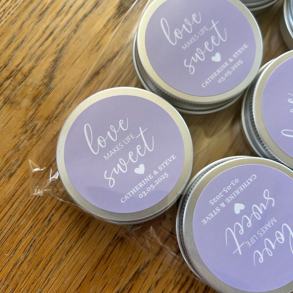 Mint to Be Wedding Favours, Personalised Mini Heart Mints, Mint Tins ...