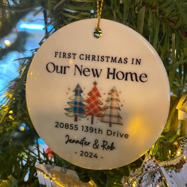 First Christmas in Our New Home Ornaments, 2025 New Home Christmas ...