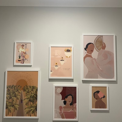 Filipino Gallery Wall Set, Filipino Set of 6 Woman and Man Prints ...