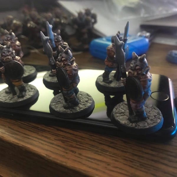 Hand Painted Half Orc Paladin, Fighter, Warrior Miniature for Dungeons ...