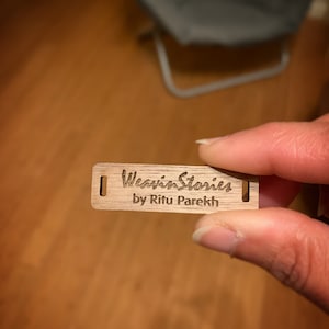 Wooden Name Tags Laser Engraved With Magnetic Holder | Etsy