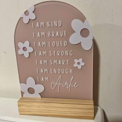 Personalised Daisy Flower Affirmation Arch by Evelet Designs ...