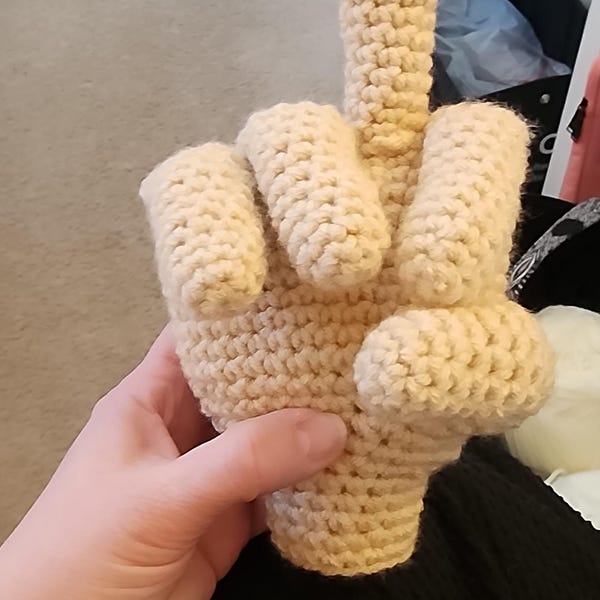 PDF Pattern Download, Crochet Middle Finger Up, Amigurumi Middle Finger ...