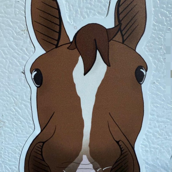 Customizable Cute Horse Sticker Personal Decal Gift for Equestrian ...