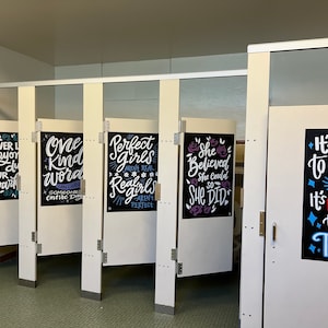 4 Installing Inspiration School Bathroom Stall Decals 20x30 ...