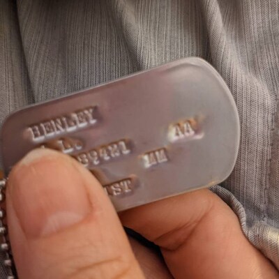 Real Debossed Military Dog Tag Made 4 Your Paracord FREE - Etsy