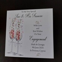 Handmade Personalised A5 Wedding Congratulations Card With Matching ...