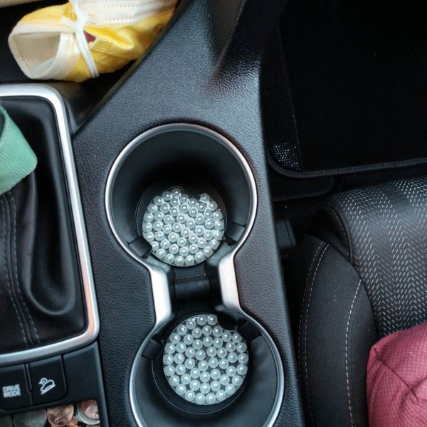 White Pearl Car Coasters (set of 2) - Etsy