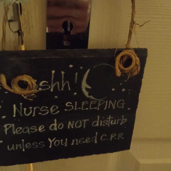 Nurse Sleeping Do Not Disturb Sign, Custom Humerous Medical Signs ...