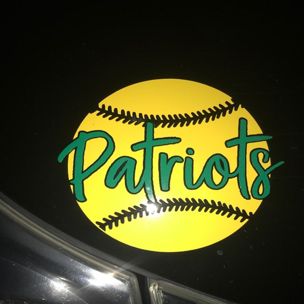 Softball Decal | Softball Sticker | Sports Decal | Personalized ...