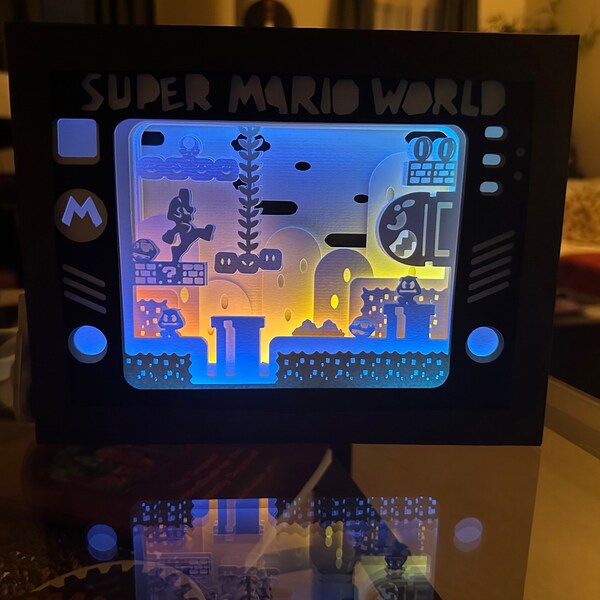 Super Mario World Lightbox Scene - SVG / Cut Files - Etsy