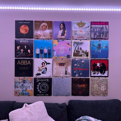 Multi-pack Minimalist Vinyl Wall Mounts Damage-free Album Holders, Wall ...