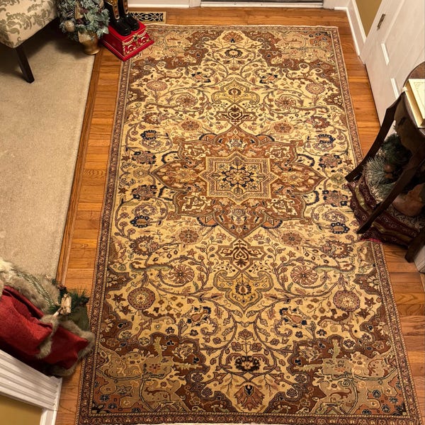 8x11 Vintage Rug , Persian Rug , Antique Handmade Rug , Oversized Rug ...