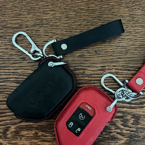 Leather Key Fob Case Protector for Giadiator Key (2, 3, 4 Buttons ...